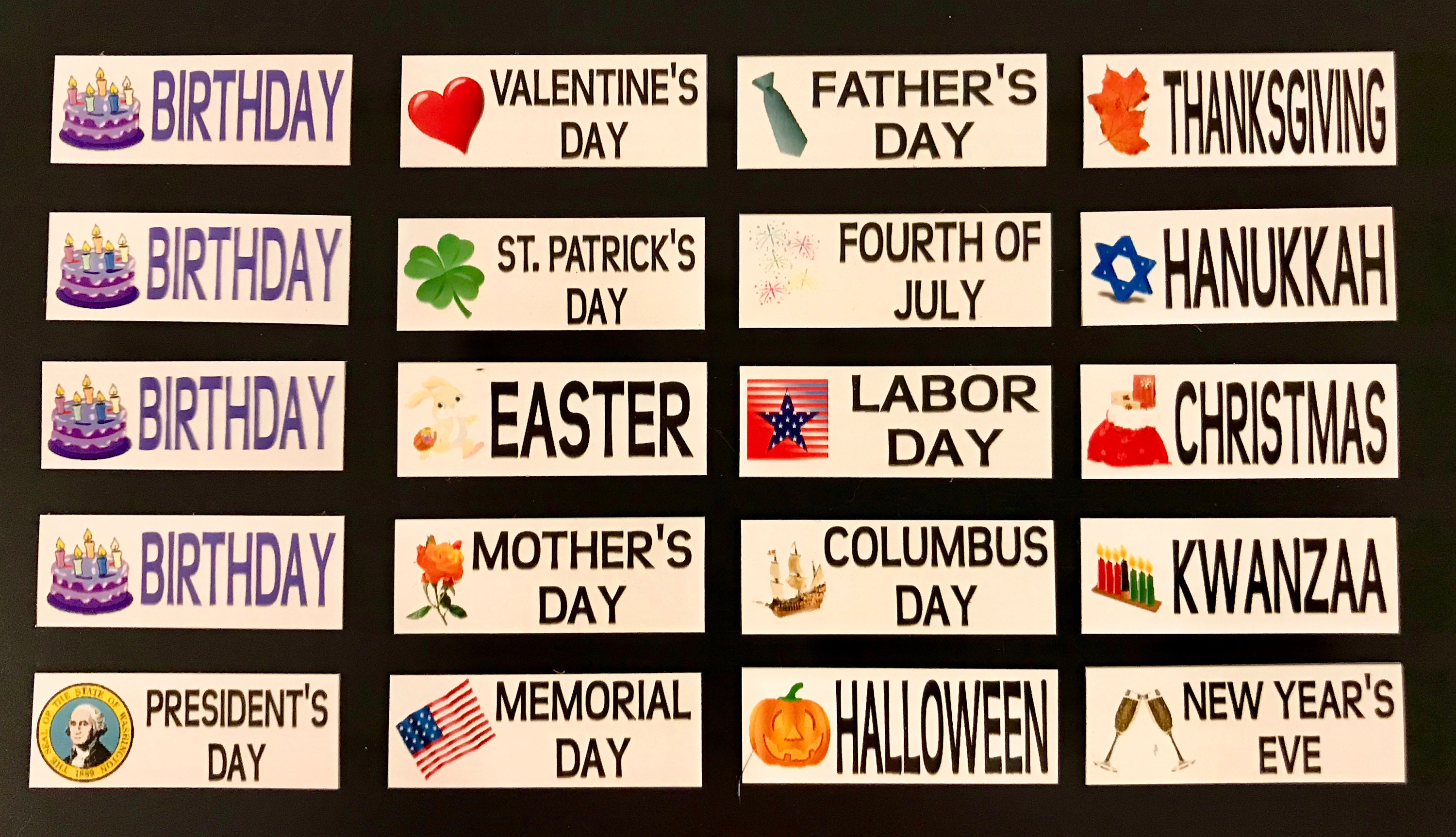 Calendar Magnets Holiday Set | Etsy