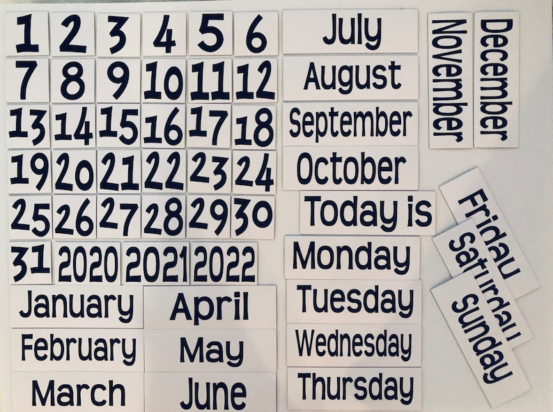 Large Full Calendar Set MAGNETS Great for Teachers and | Etsy