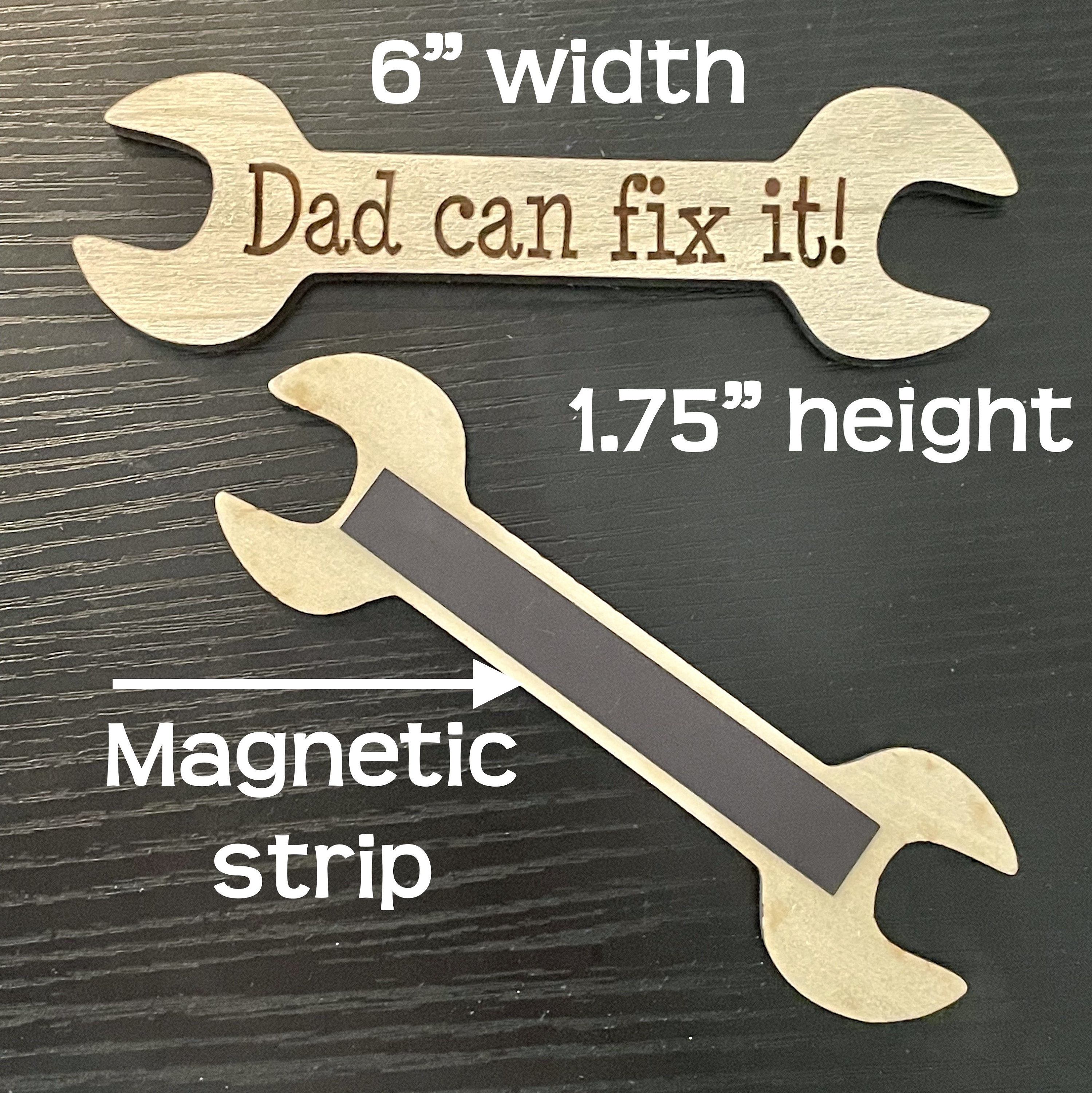 Custom Wooden Magnet - Wrench/hammer - Father's Day Gift! - Etsy