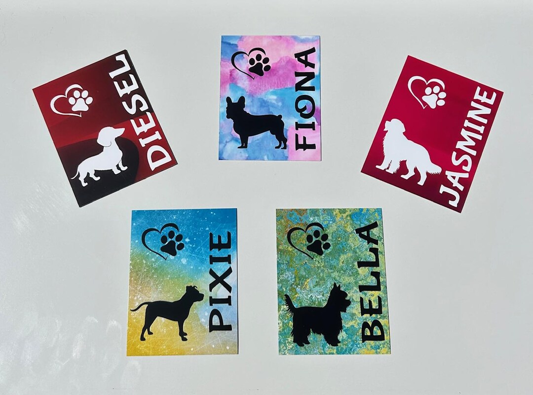 Personalized Dog Magnets - Customize With Your Dog's Breed and Name - Etsy