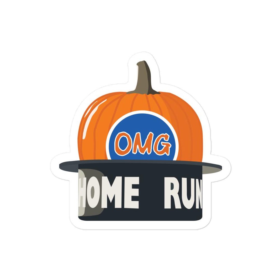 Playoff Pumpkin Sticker Mets 2024 Postseason Amazin OMG Home Run Apple ...