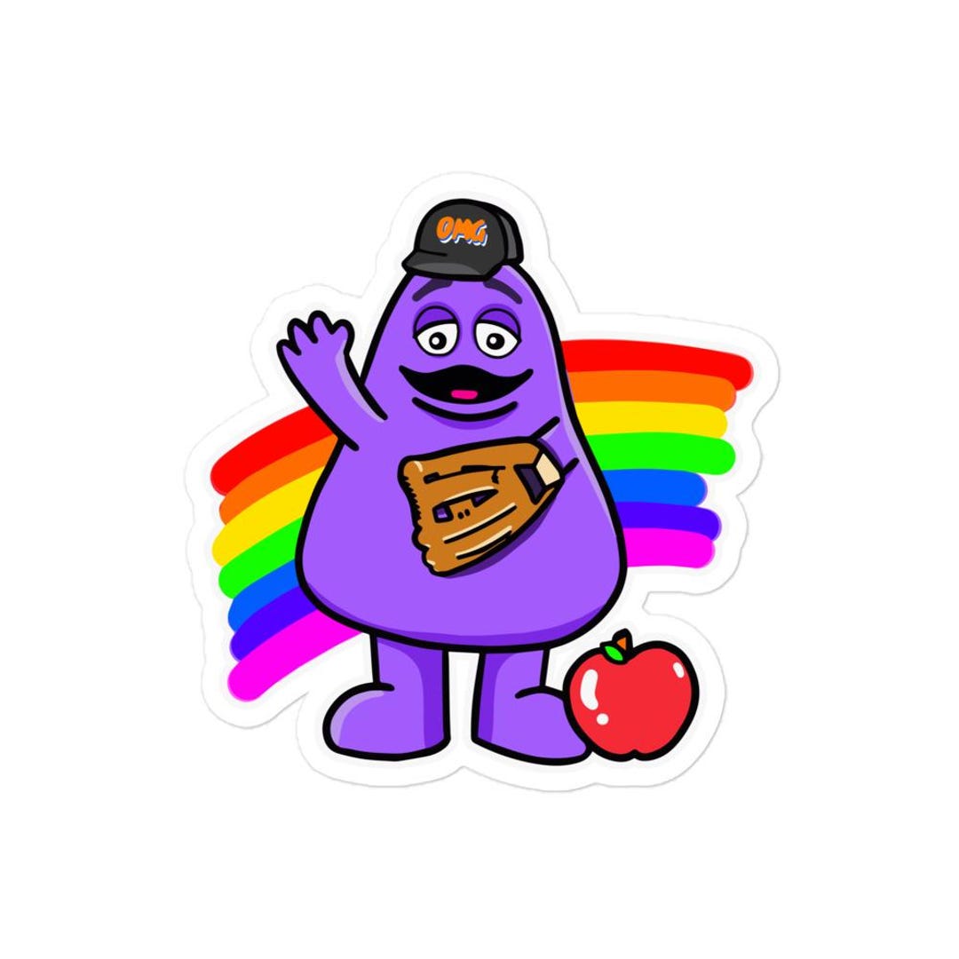 OMG Grimace Mets Sticker 2024 Postseason Amazin LFGM - Etsy