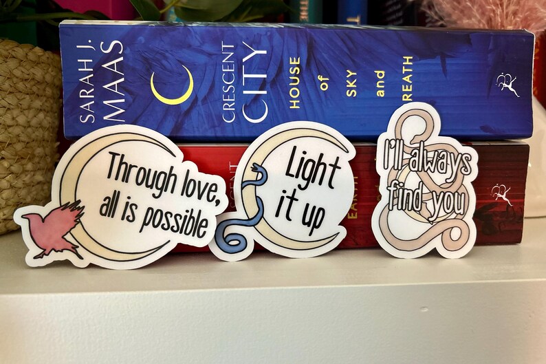 Sarah J Maas Random Book Cover Sticker Pack Throne of Glass, A Court of ...