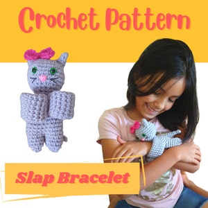 Slap Bracelet Cat Crochet Pattern - Crochet Amigurumi Snap Bracelet ...