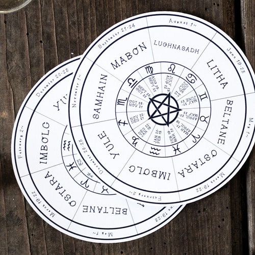 Wiccan Wheel of the Year Sticker Wicca Pagan Planner Sticker | Etsy