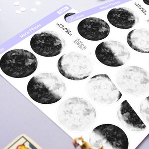 Moon Phases Planner Sticker Witch Stickers for Bullet Journal, Witchy ...