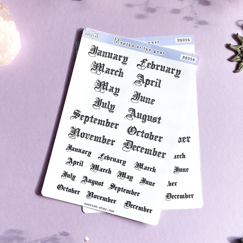 Gothic Planner Month - Etsy