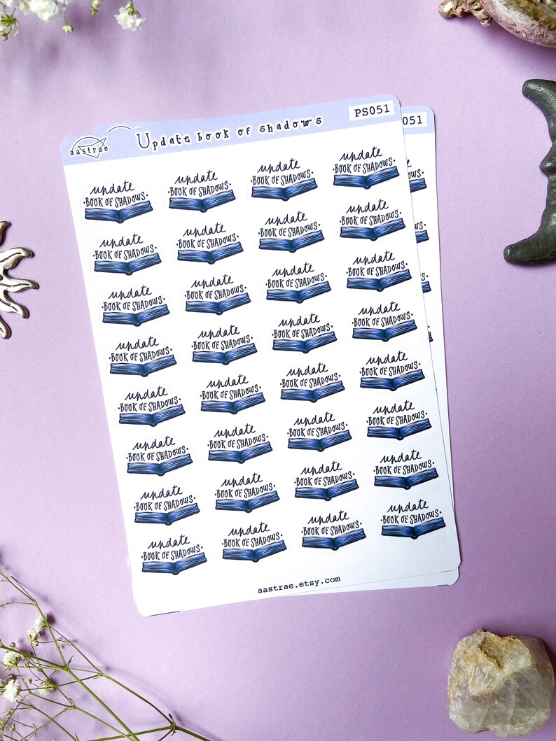 Update Book of Shadows Stickers, Witch Planner Stickers, Grimoire ...