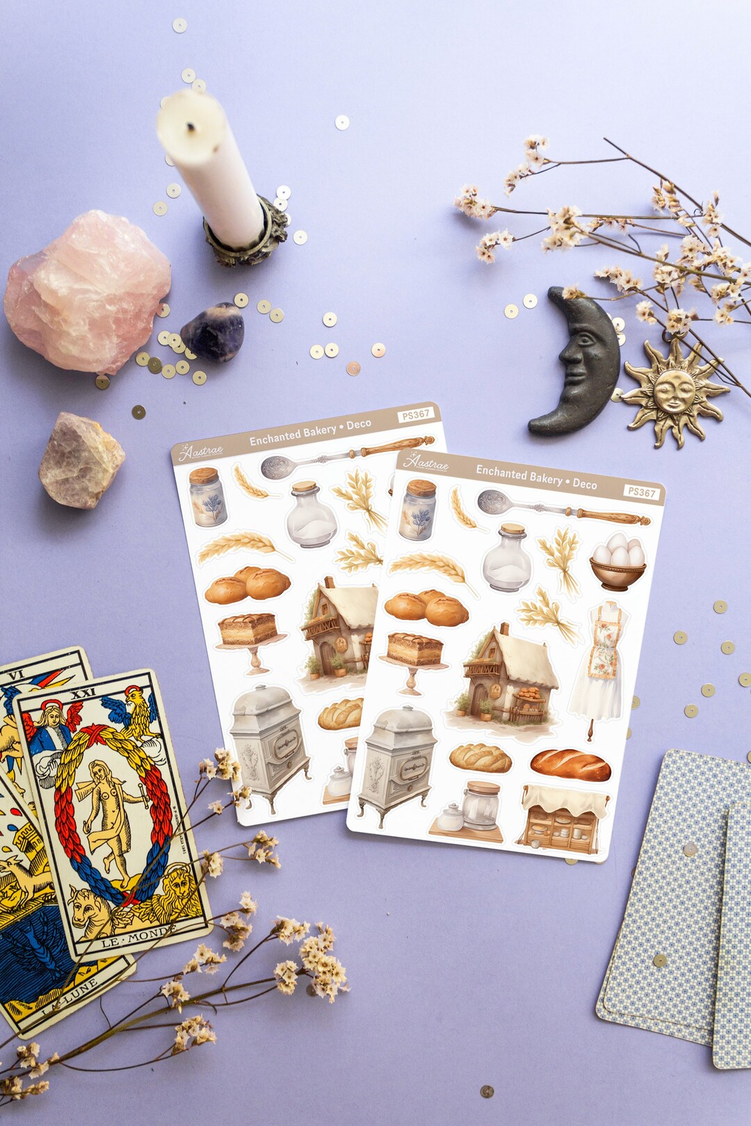 Enchanted Bakery Sticker Sheet, Cottagecore Stickers, Deco Bullet ...