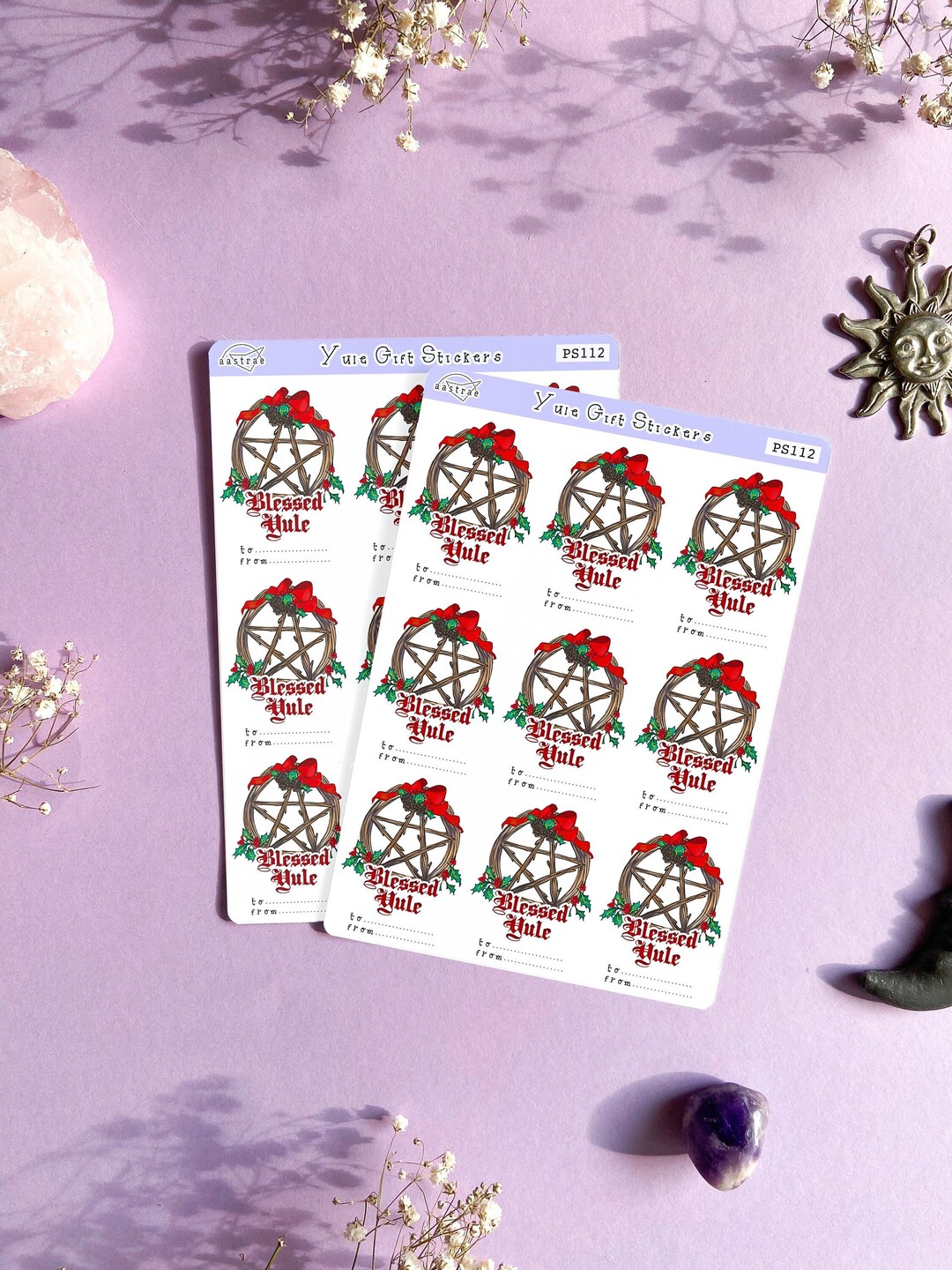 Yule Gift Tags, Pagan Christmas Gift Tags, Wiccan Christmas Label ...