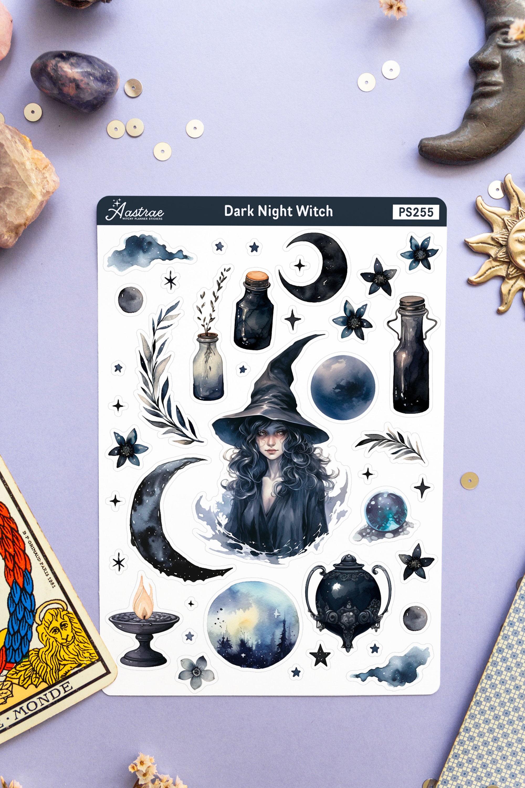 Dark Witch Planner Stickers, Witchy Planner Stickers, Witchcraft ...