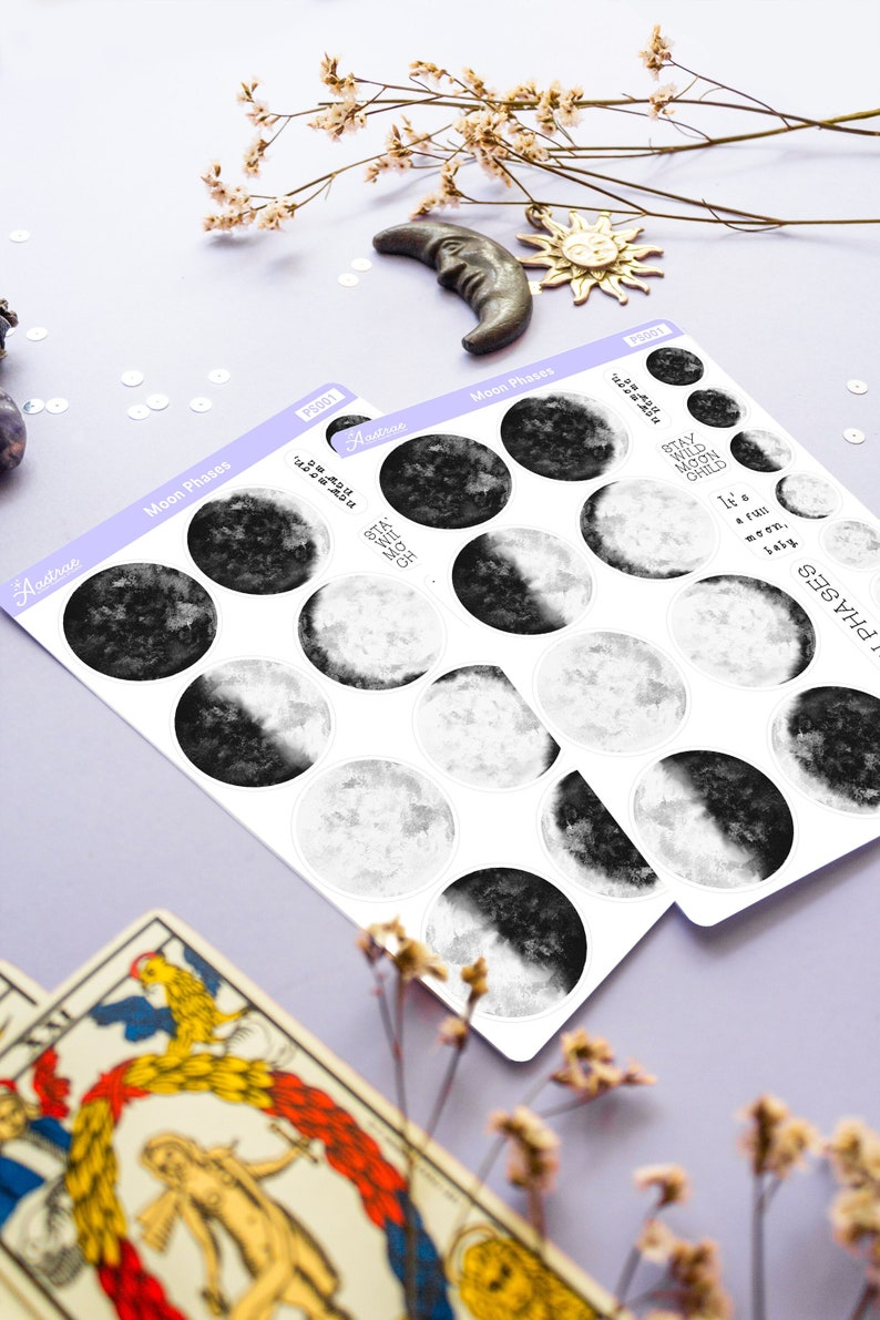 Moon Phases Planner Sticker Witch Stickers for Bullet Journal - Etsy