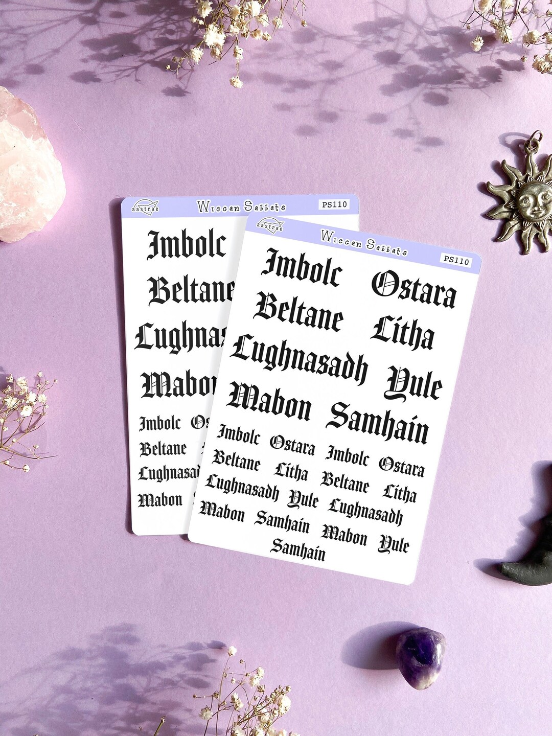 Pagan Planner Stickers, 2024 Wiccan Sabbat Stickers, Imbolc Ostara ...