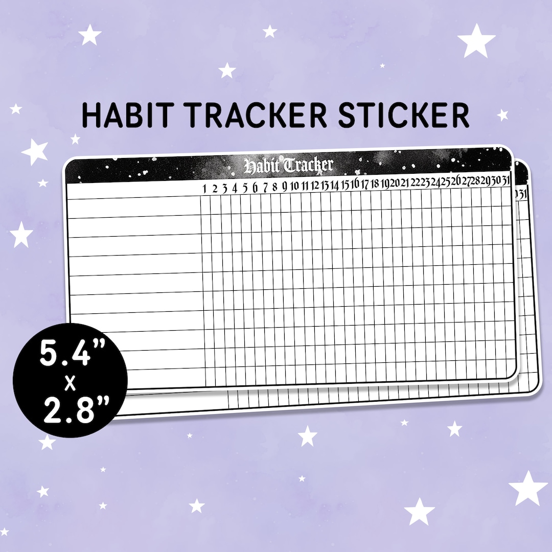 Monthly Habit Tracker Planner Stickers, Daily Habit Tracker Stickers ...