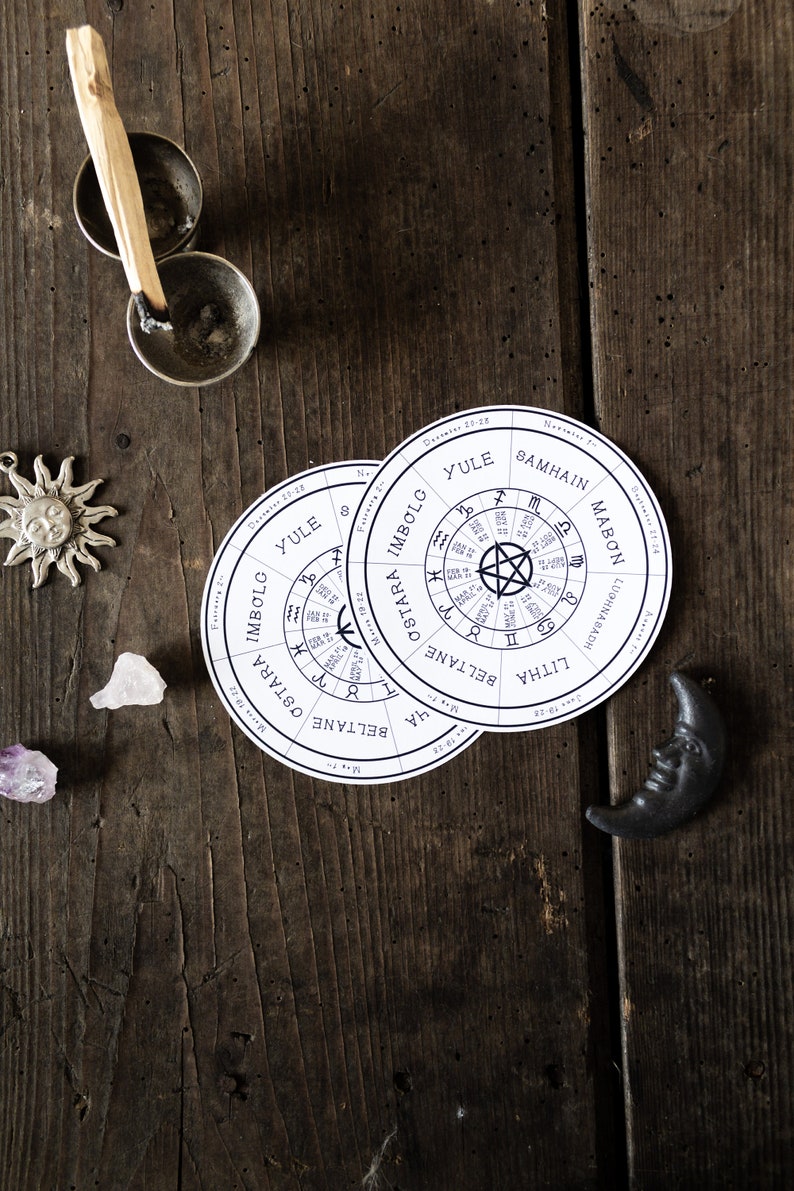 Wiccan Wheel of the Year Sticker, Wicca Pagan Planner Sticker, Wiccan ...