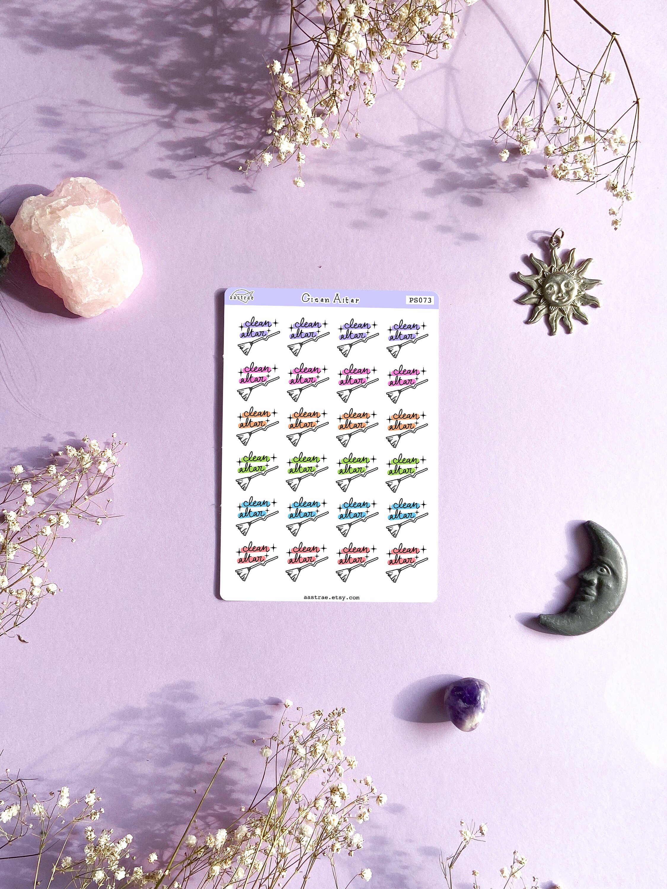 Clean Altar Stickers, Pagan Stickers for Planner, Witch Planner ...