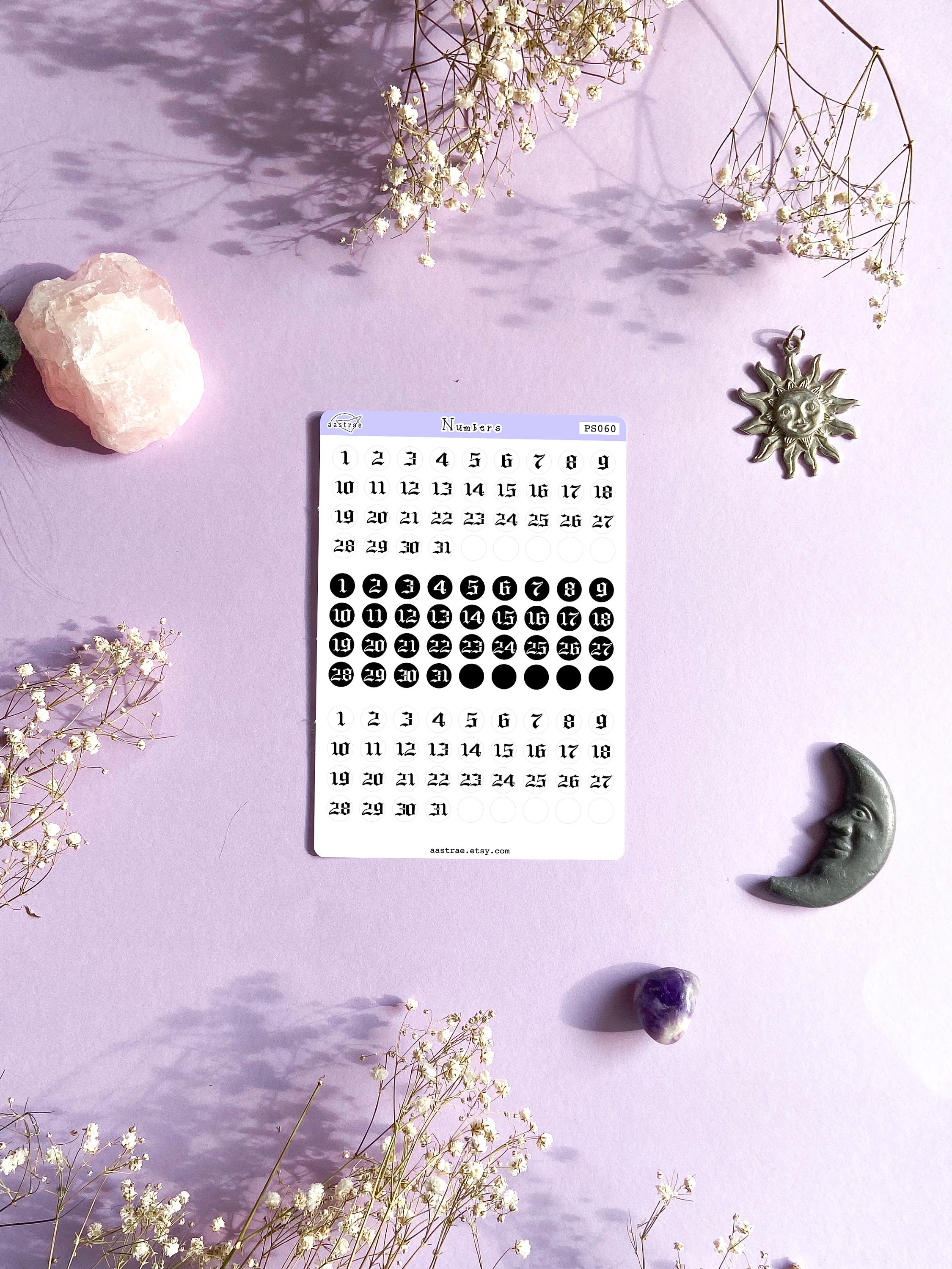 Number Stickers for Planner Numbers Planner Stickers | Etsy