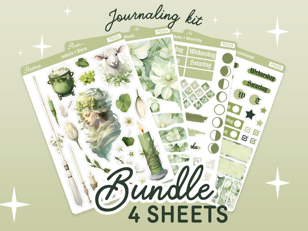 Imbolc Planner Sticker Kit, Wiccan Journal, Witchy Spring Stickers ...