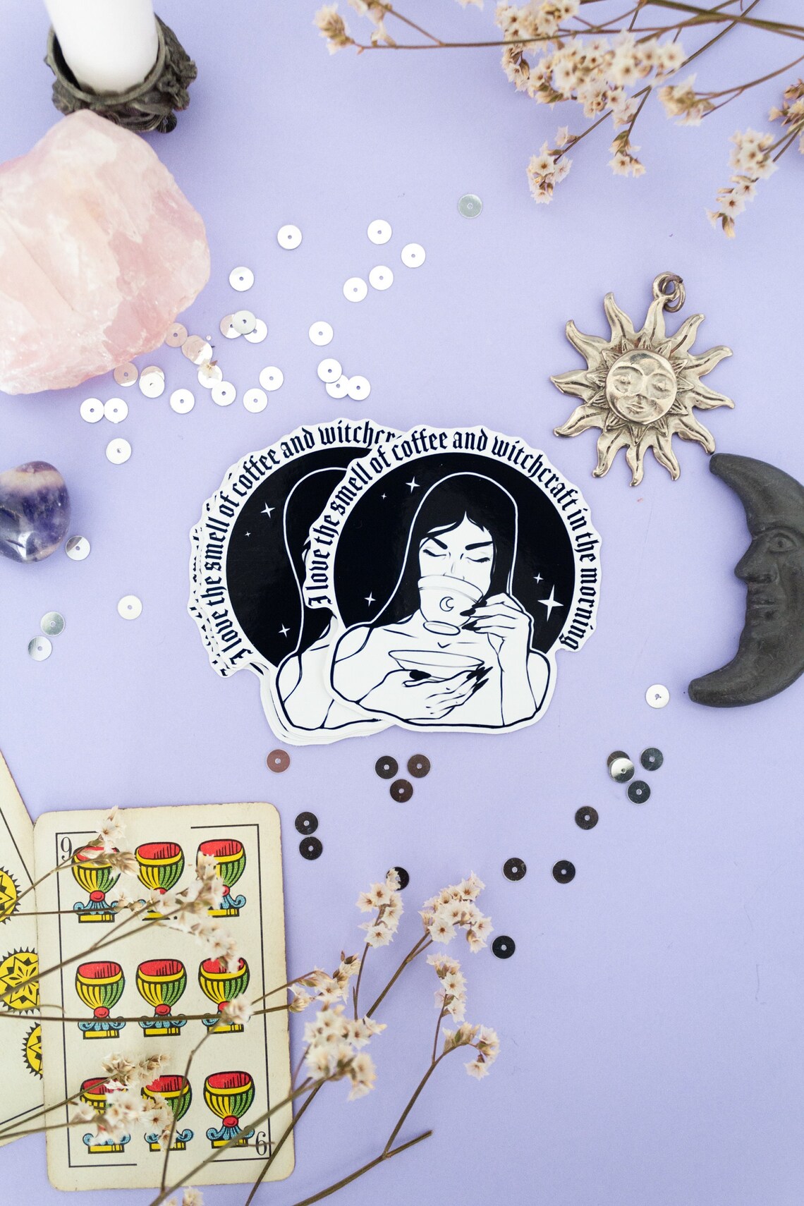 Coffee Witch Stickers Witch Aesthetic Stickers Witchy - Etsy