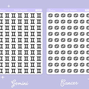 Zodiac Planner Stickers, Astrology Stickers for Planner, Star Sign ...
