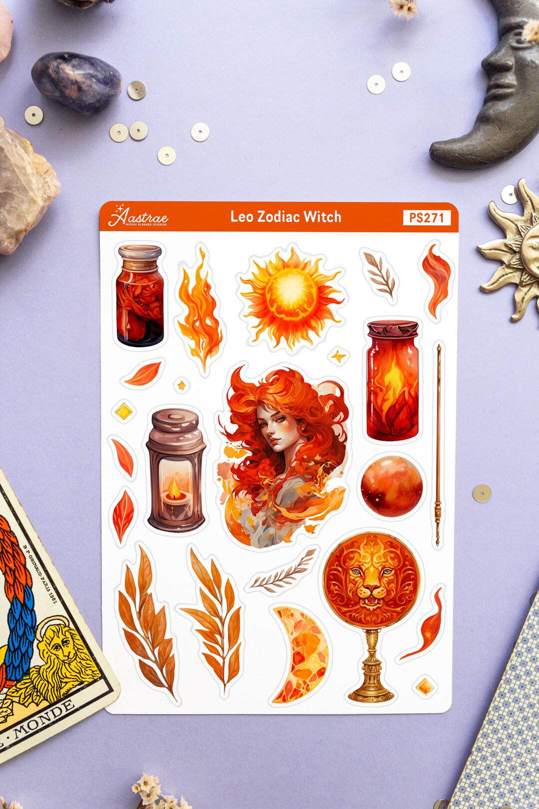 Zodiac Sign Leo Stickers for Planner, Zodiac Planner Stickers, Deco ...