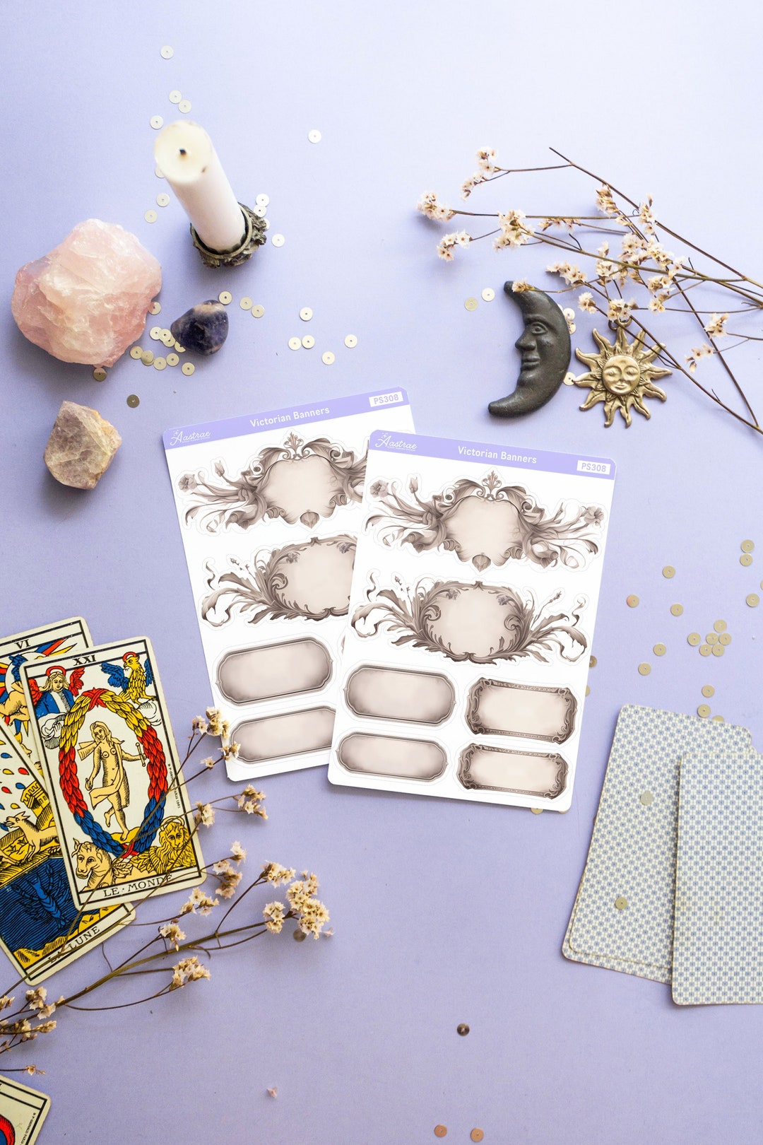 Victorian Witch Label Planner Stickers, Apothecary Banner Stickers for ...