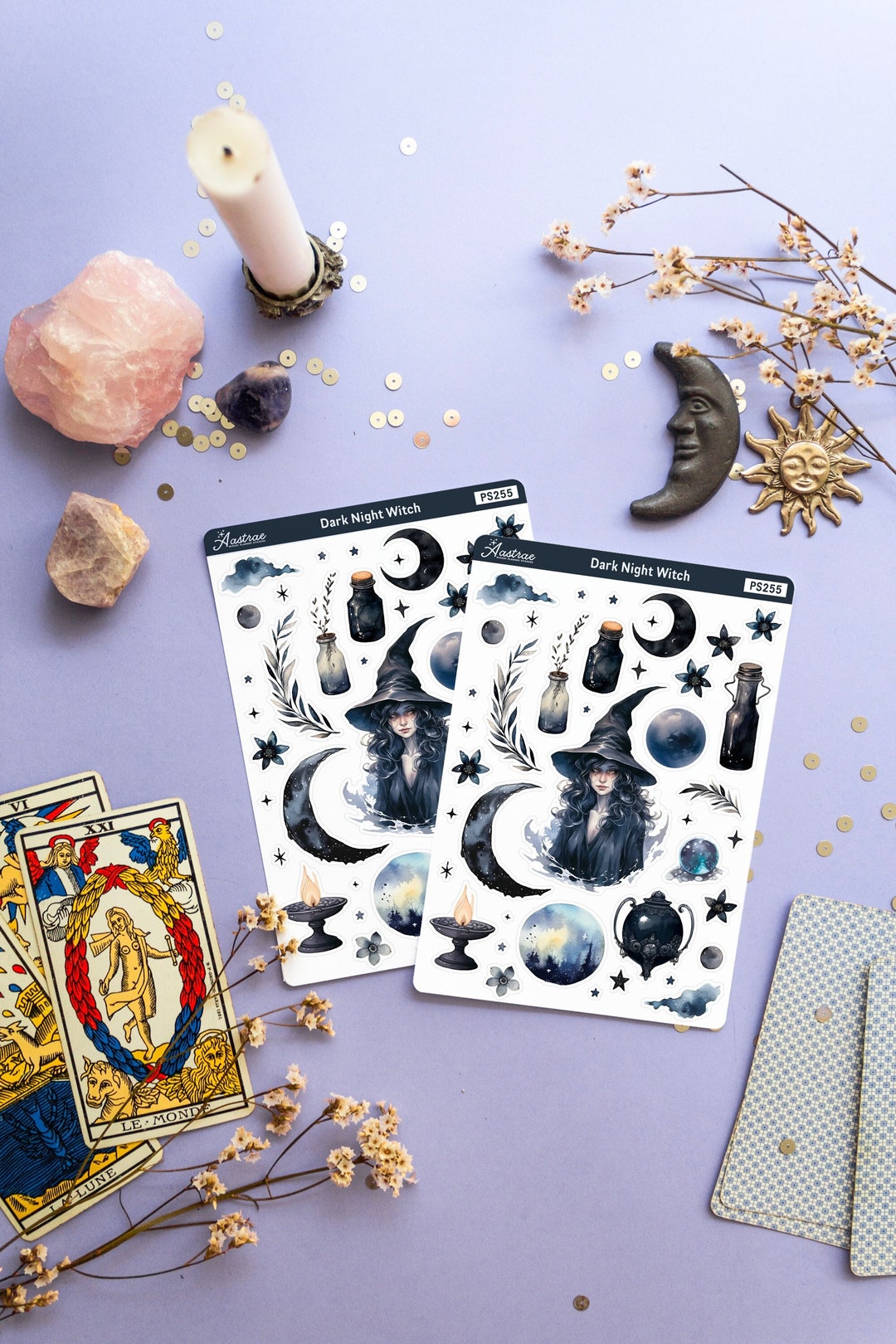 Dark Witch Planner Stickers, Witchy Planner Stickers, Witchcraft ...