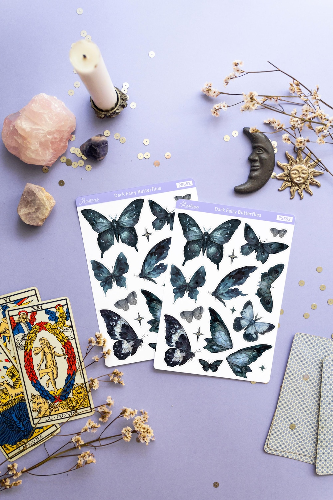 Dark Fae Sticker for Planner, Butterfly Stickers Planner Sticker Sheet ...