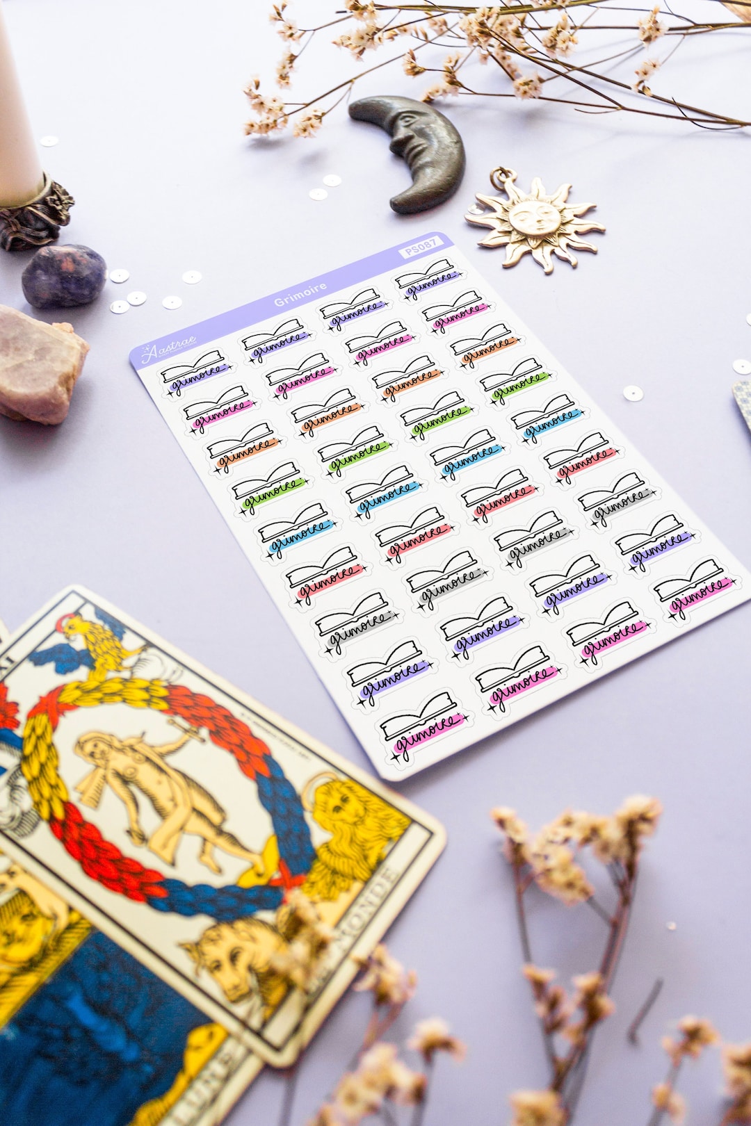 Book of Shadows Stickers, Grimoire Stickers, Witch Planner Stickers ...