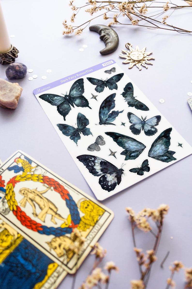 Dark Fae Sticker for Planner, Butterfly Stickers Planner Sticker Sheet ...