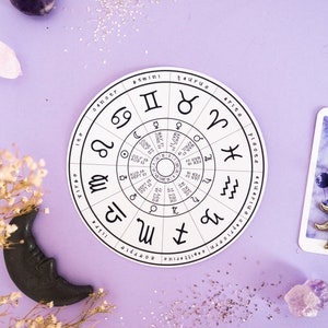 Astrology Wheel Planner Sticker Zodiac Sticker, Divination Witch ...