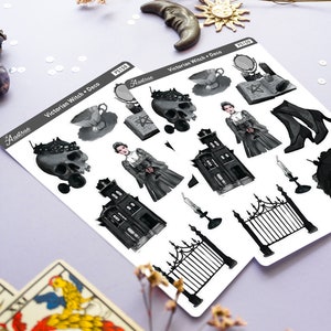 Victorian Witch Planner Stickers, Decorative Stickers, Bujo Stickers, Witchy Journal Stickers ...