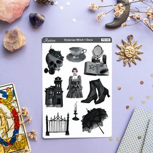 Victorian Witch Planner Stickers, Decorative Stickers, Bujo Stickers, Witchy Journal Stickers ...
