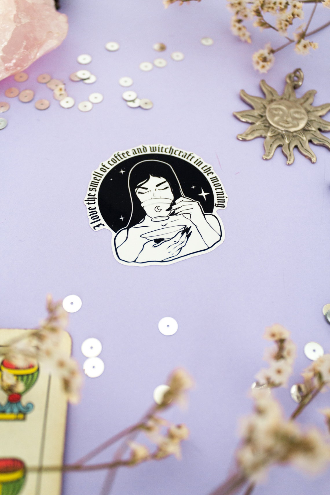 Coffee Witch Stickers, Witch Aesthetic Stickers, Witchy Stickers, Witch ...