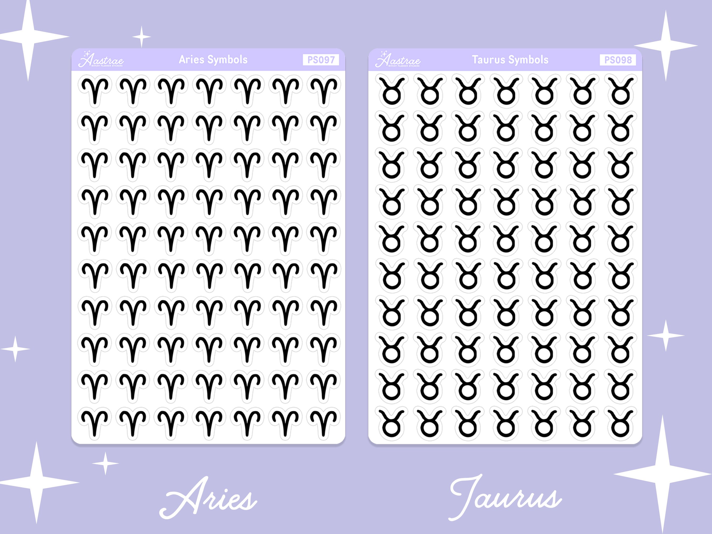 Zodiac Planner Stickers Astrology Stickers for Planner Star - Etsy