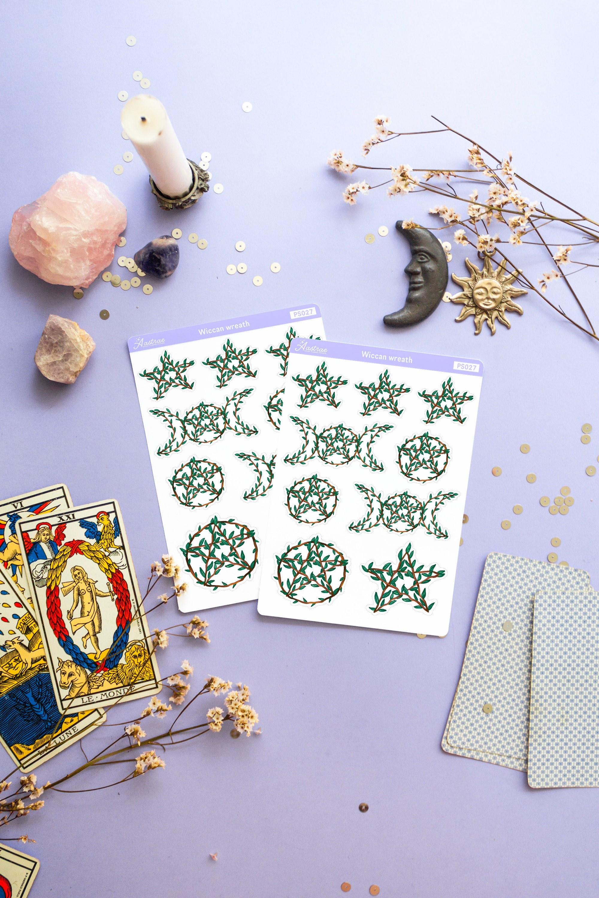 Pentagram Sticker for Planner Pentacle Sticker Pagan Planner - Etsy