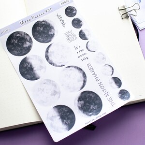 Moon Phases Planner Sticker Witch Stickers for Bullet Journal - Etsy