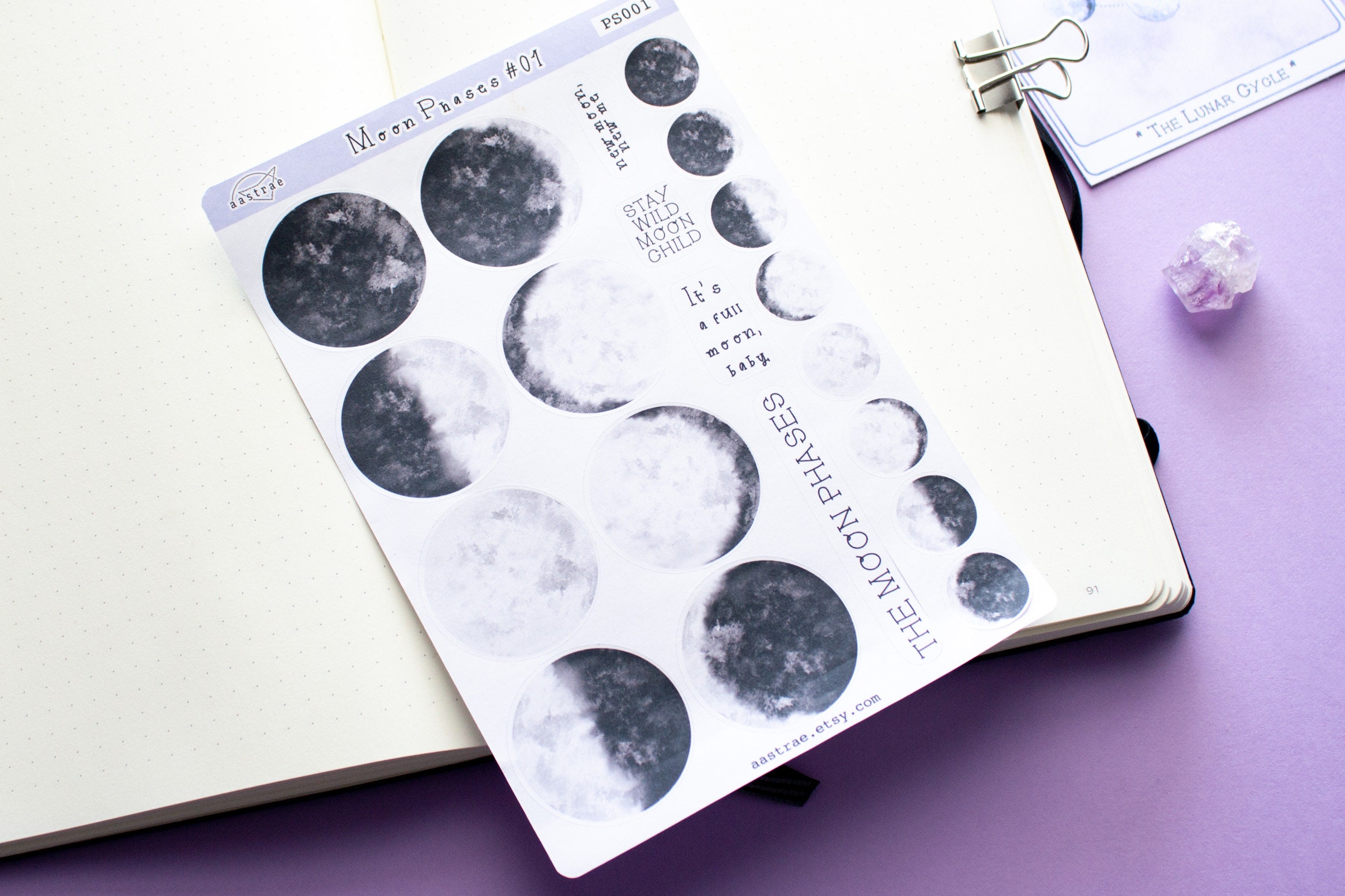 Moon Phases Planner Sticker Witch Stickers for Bullet Journal | Etsy