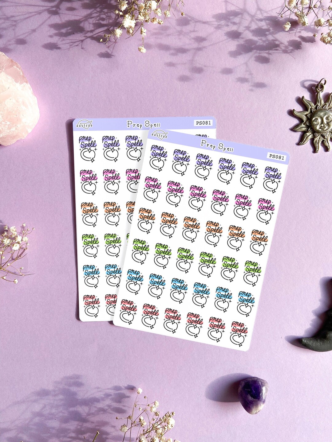 Prep Spell Stickers, Book of Shadows Stickers, Pagan Stickers for ...