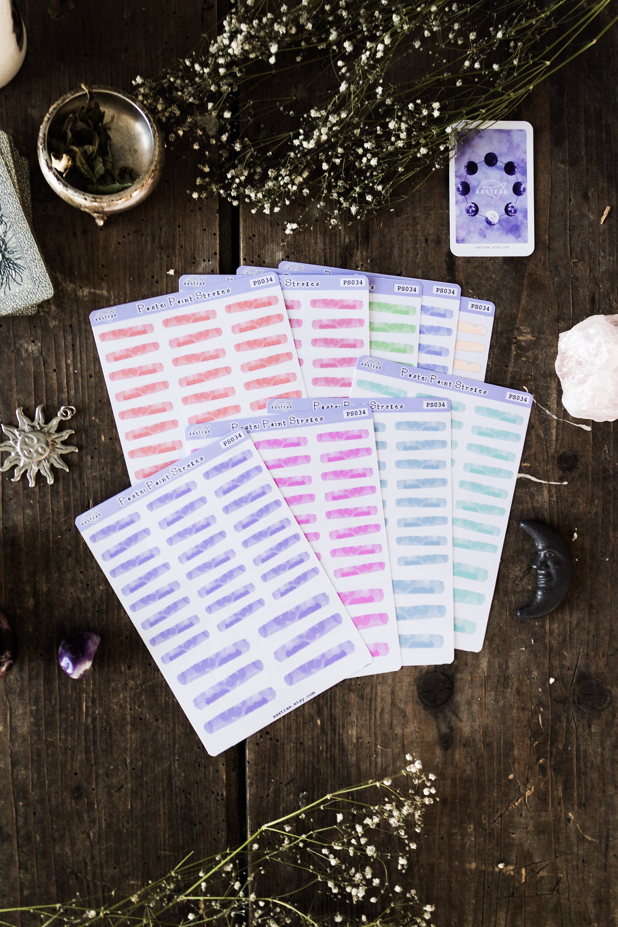 Paint Stroke Stickers Functional Stickers for Planner Title | Etsy