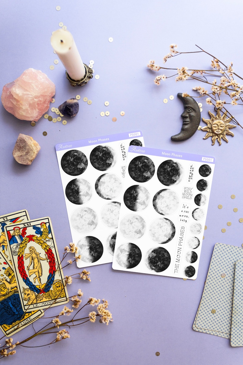 Moon Phases Planner Sticker Witch Stickers for Bullet Journal - Etsy