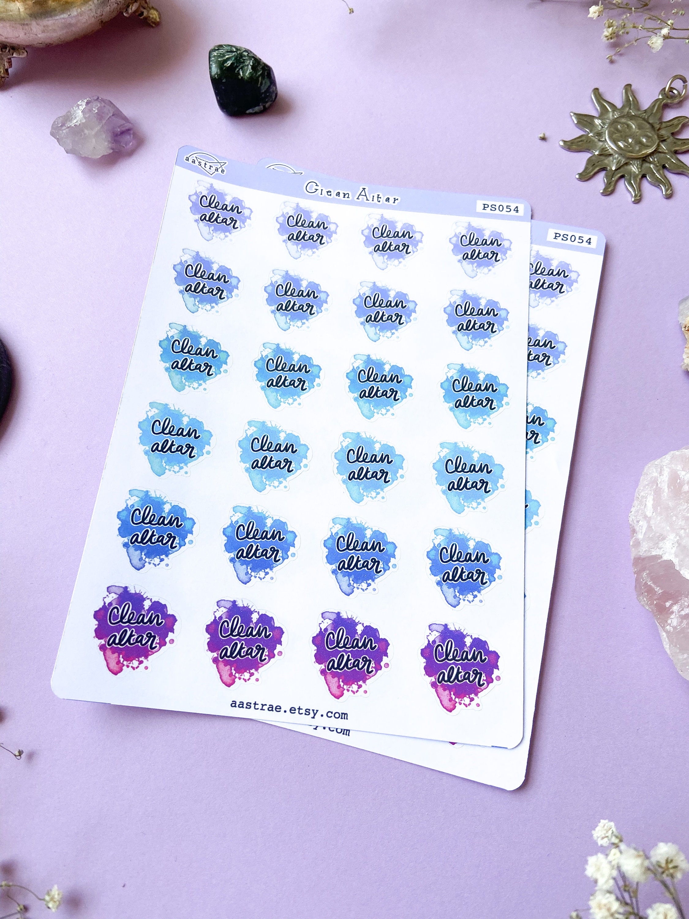 Clean Altar Stickers, Functional Planner Stickers for Witches, Witch ...