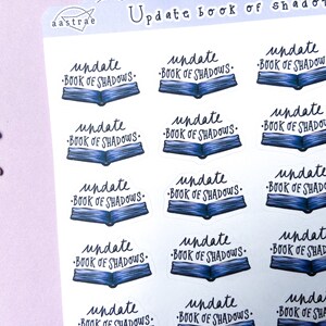 Update Book of Shadows Stickers, Witch Planner Stickers, Grimoire ...