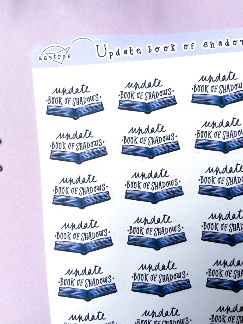 Update Book of Shadows Stickers, Witch Planner Stickers, Grimoire ...