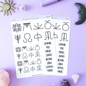Wicca Planner Stickers, Pagan Holiday Stickers, Pagan Stickers for ...
