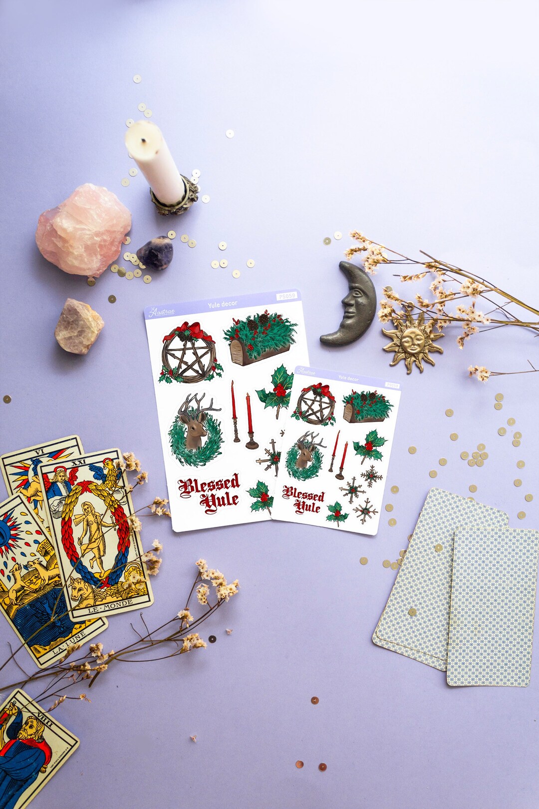 Yule Stickers for Planner, Yule Planner Stickers, Pagan Planner ...