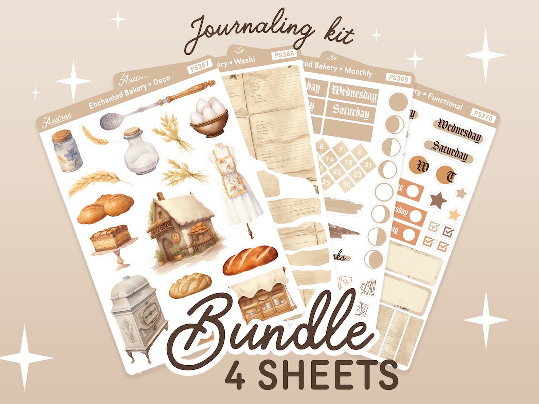 Baking Planner Stickers, Cottagecore Planner Stickers, Cozy Sticker ...