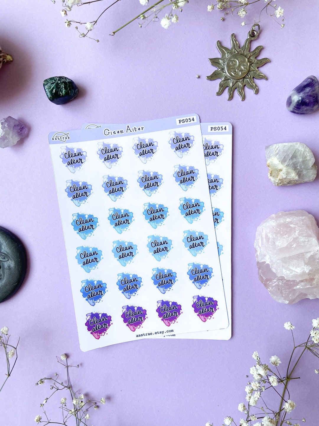 Clean Altar Stickers, Functional Planner Stickers for Witches, Witch ...