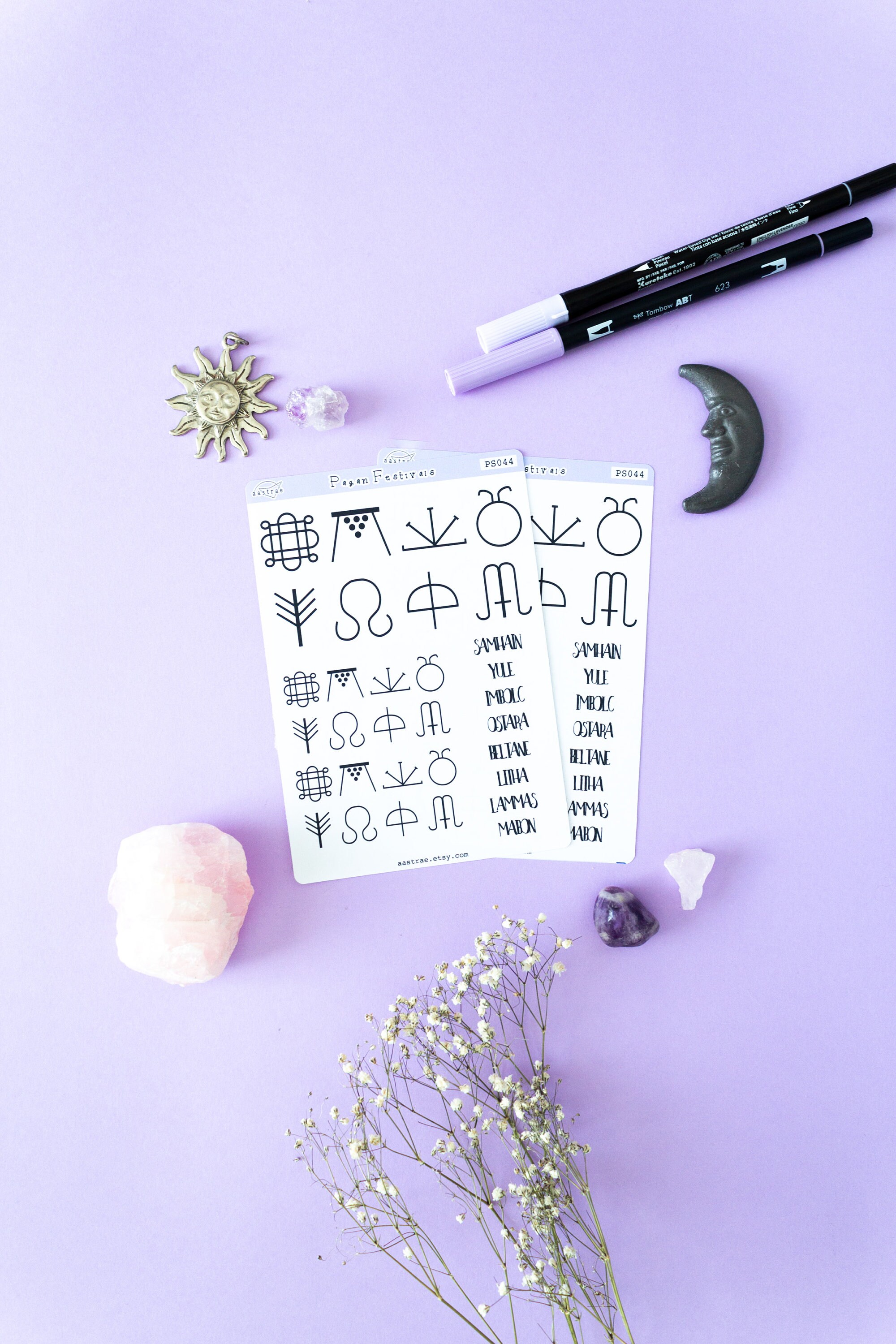 Wicca Planner Stickers, Pagan Holiday Stickers, Pagan Stickers for ...