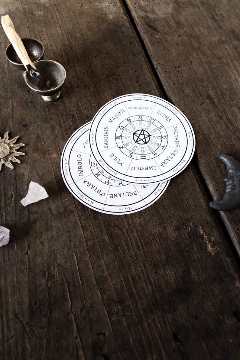 Wiccan Wheel of the Year Sticker, Wicca Pagan Planner Sticker, Wiccan ...